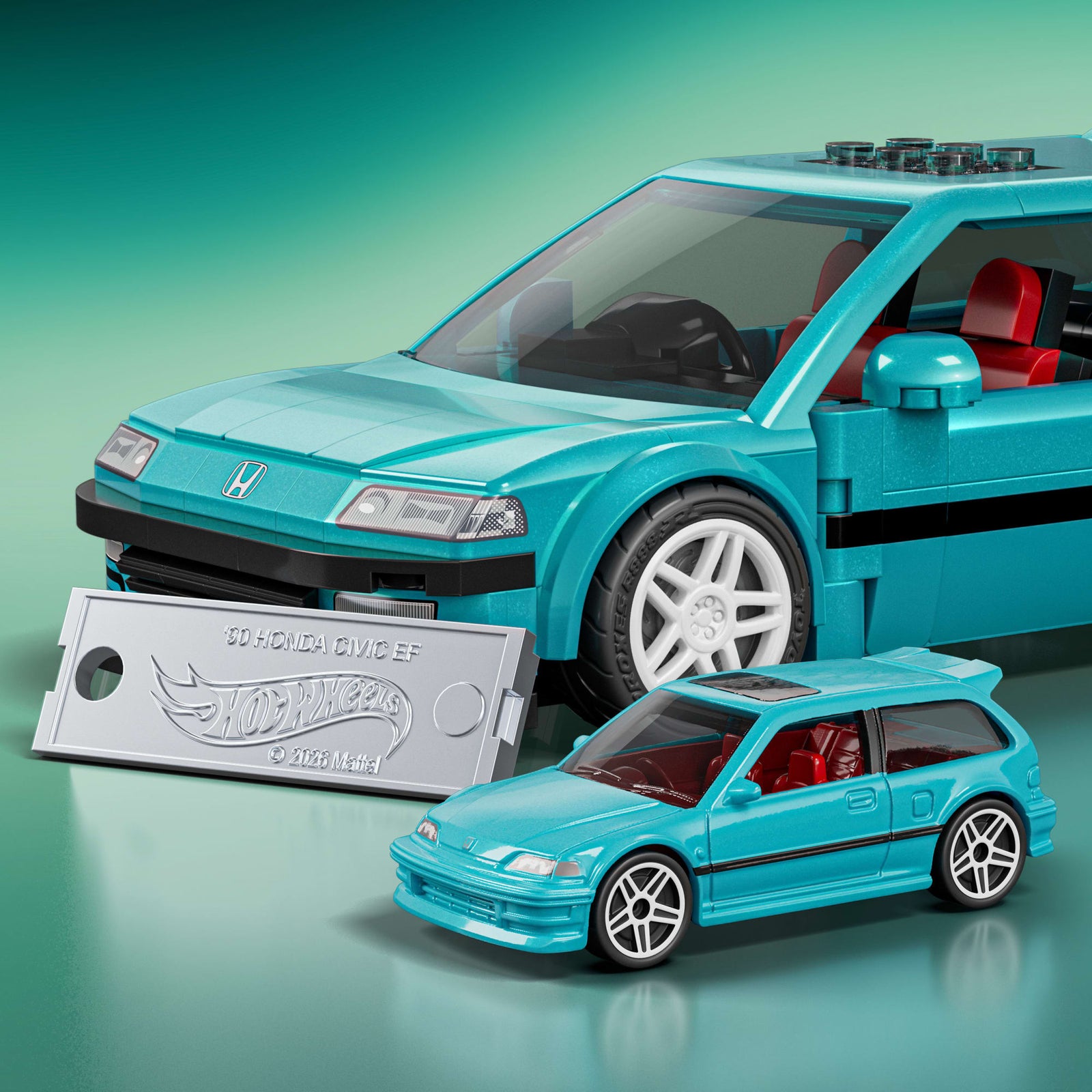 Mattel Brick Shop Hot Wheels Custom ’90 Honda Civic EF Building Toy Kit ...